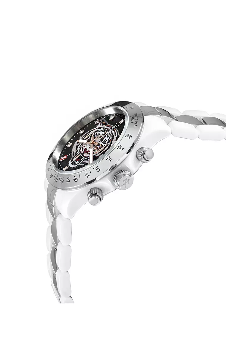 Buy ToyWatch Tiger Two-Tone Silver White Unisex Watch TYCHMC26WHSL ...