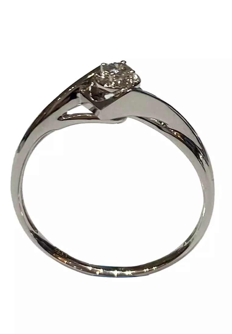 Buy LITZ LITZ 18K White Gold Diamond Ring DR136 Online | ZALORA Malaysia