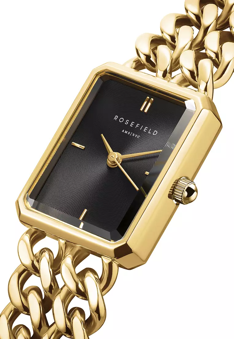 Buy Rosefield Octagon XS Double Chain Studio Edition Black Gold Online ...