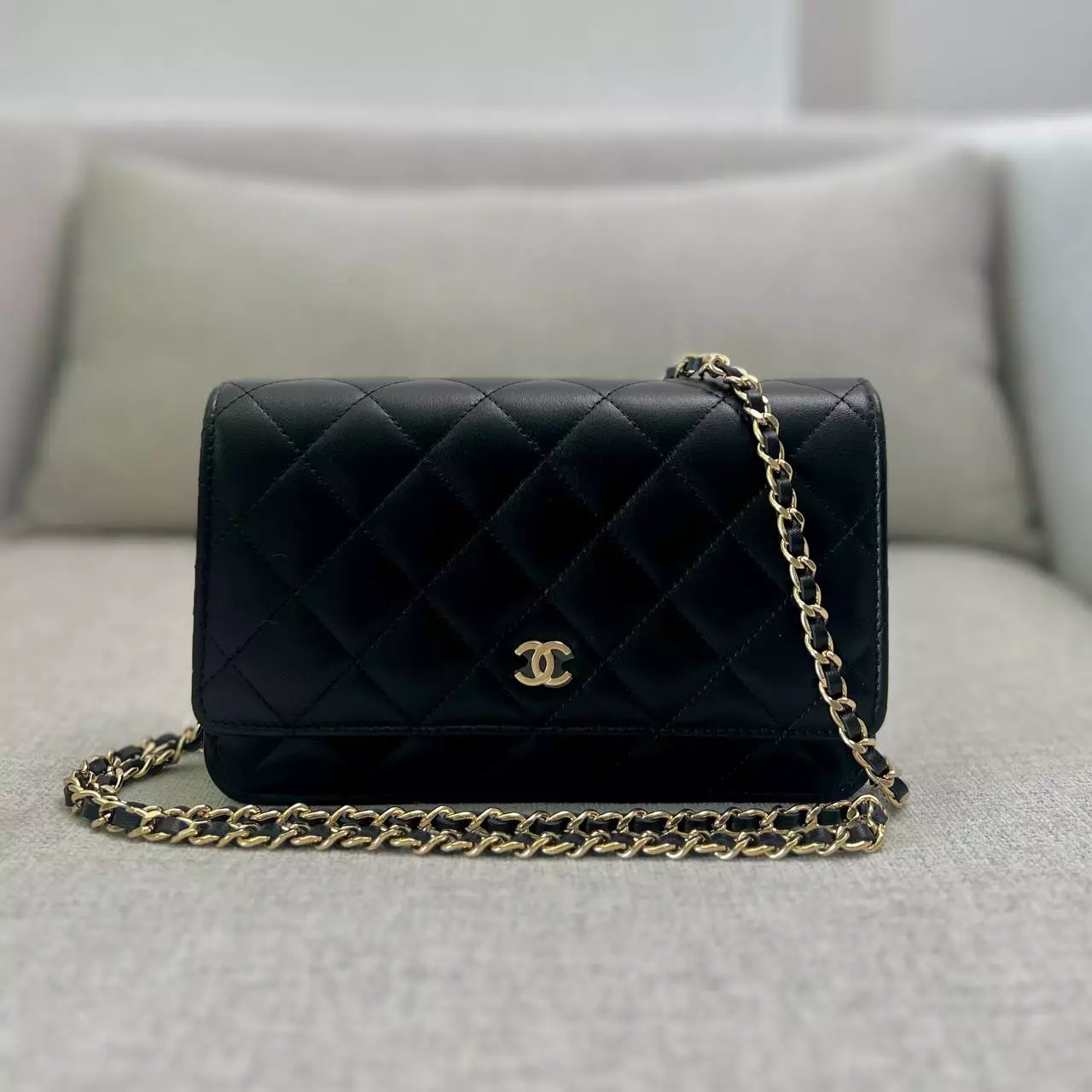 Jual Chanel Classic Wallet On Chain Lambskin Black Ghw Original 2025 ...