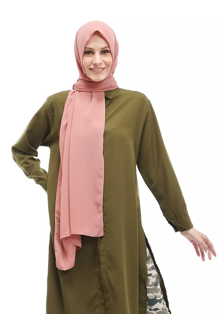 Jual Evernoon Sakilah Hijab Pashmina Ceruty Baby Doll Wanita Polos Relaxed Fit - Dusty Pink ...
