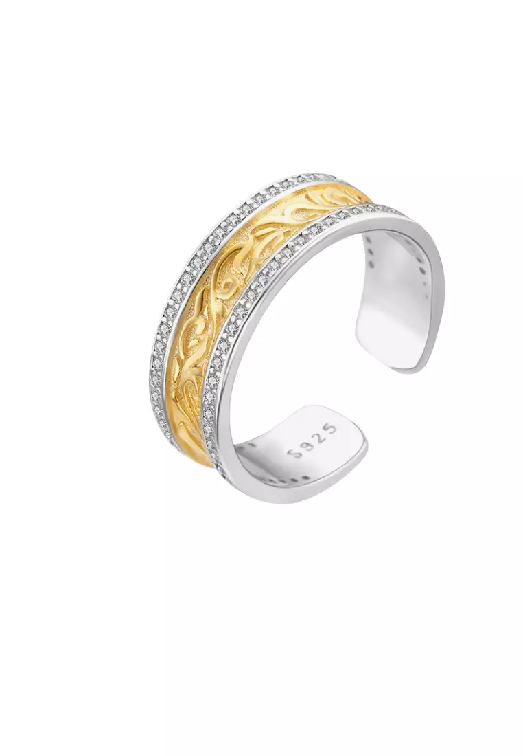 Buy XAFITI Design 925 Silver Doublelayer Crosswoven French Chic Ring for Women Online | ZALORA ...