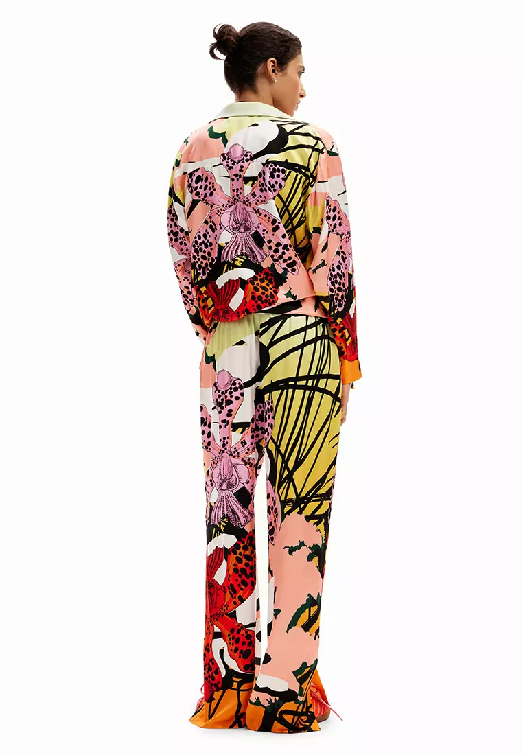 Buy Desigual Desigual Woman M. Christian Lacroix silk orchid trousers ...