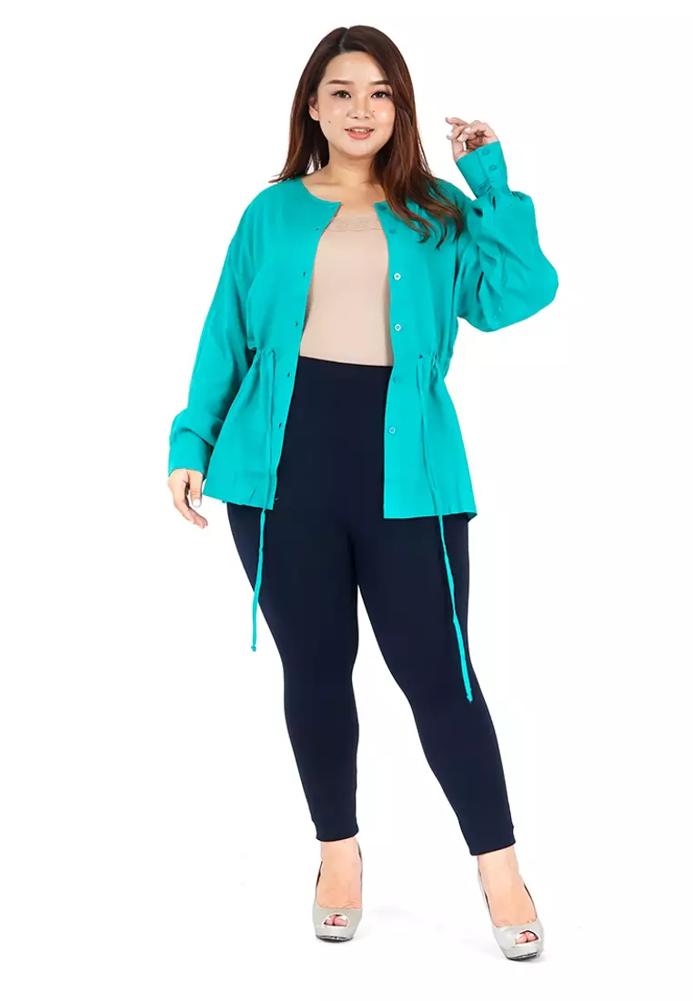 Jual Xtramiles Plus Size Blouse Anelis Green Original 2025 | ZALORA ...