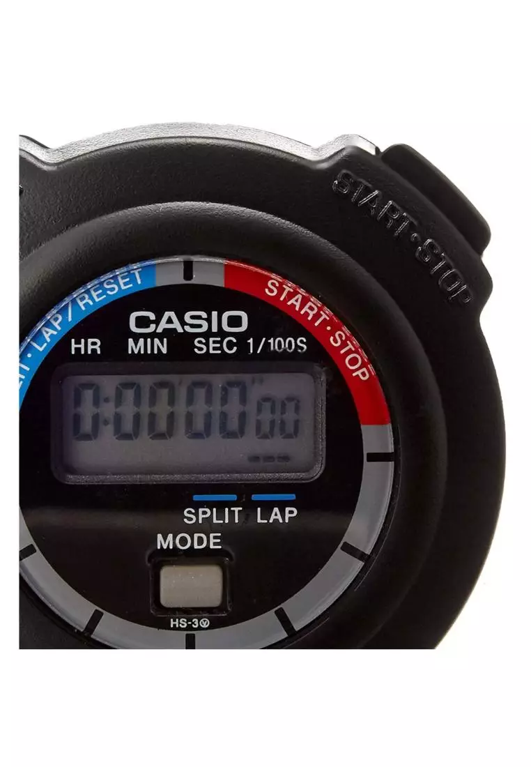 Buy Casio Digital Stopwatch HS-3V-1R Black Resin Bezel 2026 Online | ZALORA