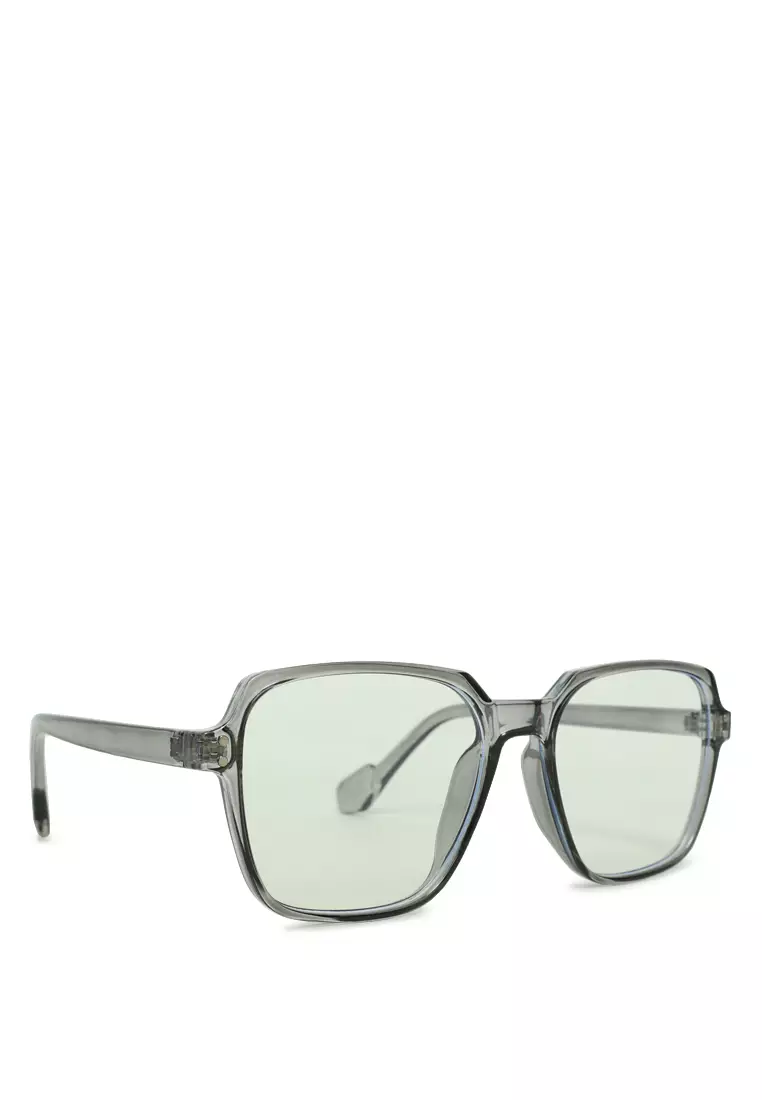 Buy London Rag Relaxed Transparent Square Sunglasses In Grey 2025 ...