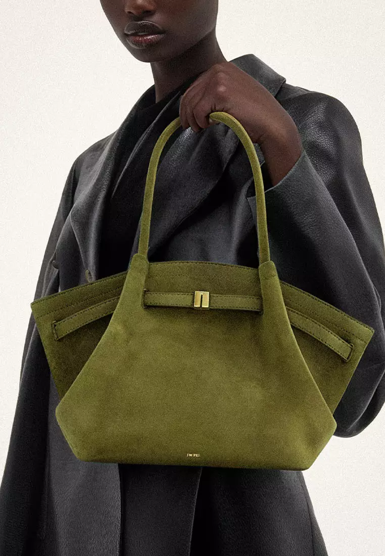 Jual JW PEI JW Pei Hana Medium Faux Suede Tote Bag - Dark Olive Original 2025 | ZALORA Indonesia