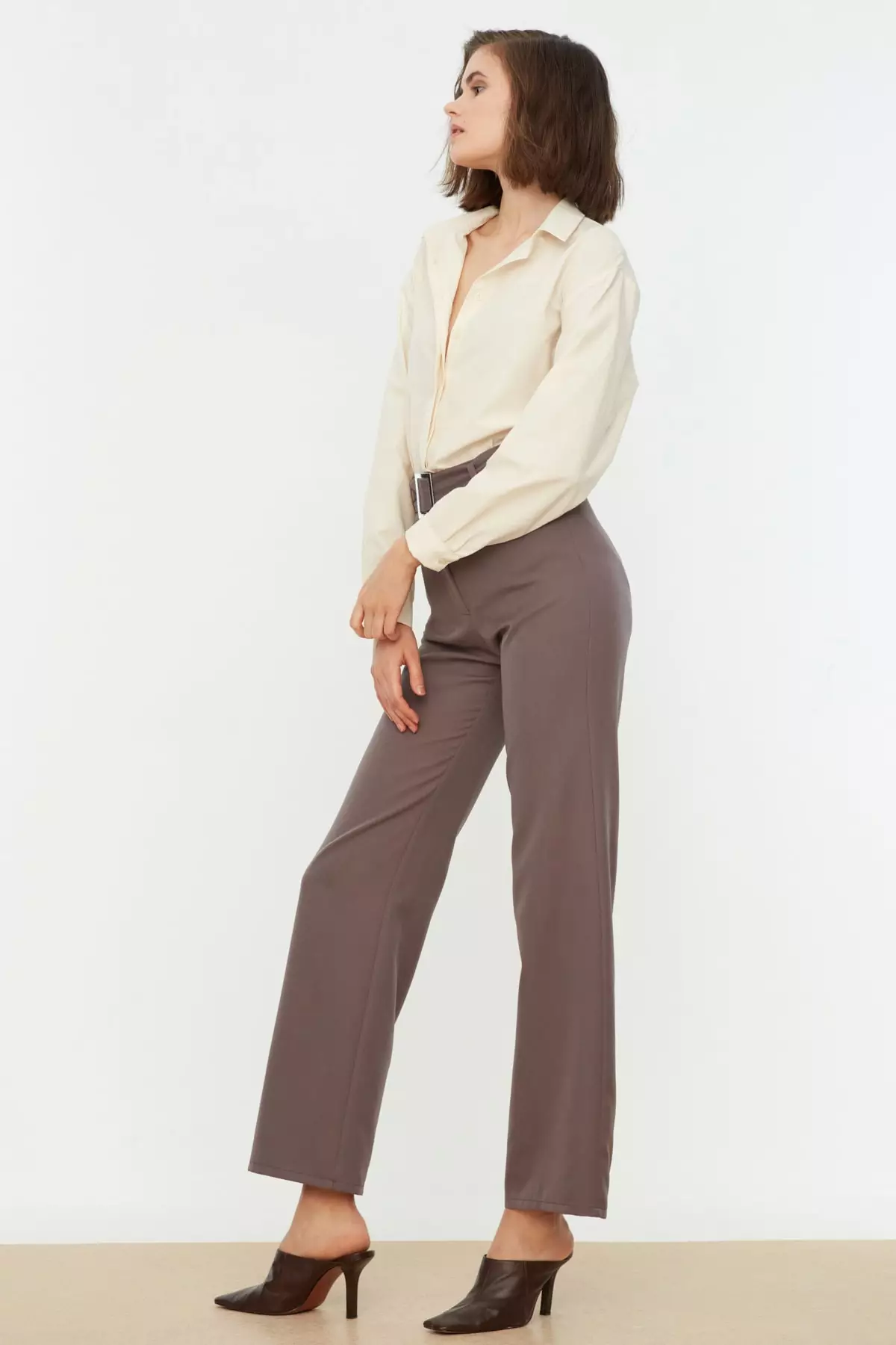 Buy Trendyol Belted Straight Cut Pants 2025 Online | ZALORA