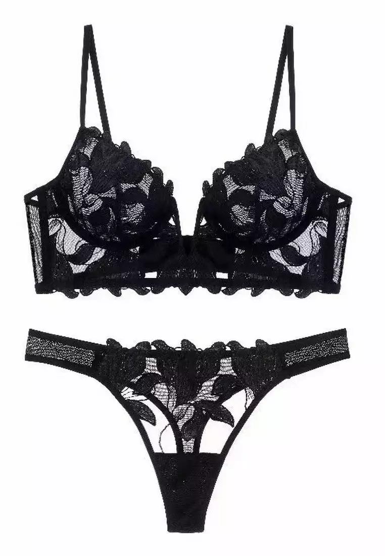 Buy Lycka Lmz2414p Lycka Lady Sexy Bra And Panty Lingerie Set Black
