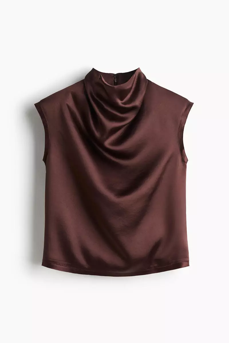 Buy H&M Cowl-neck satin top 2026 Online | ZALORA