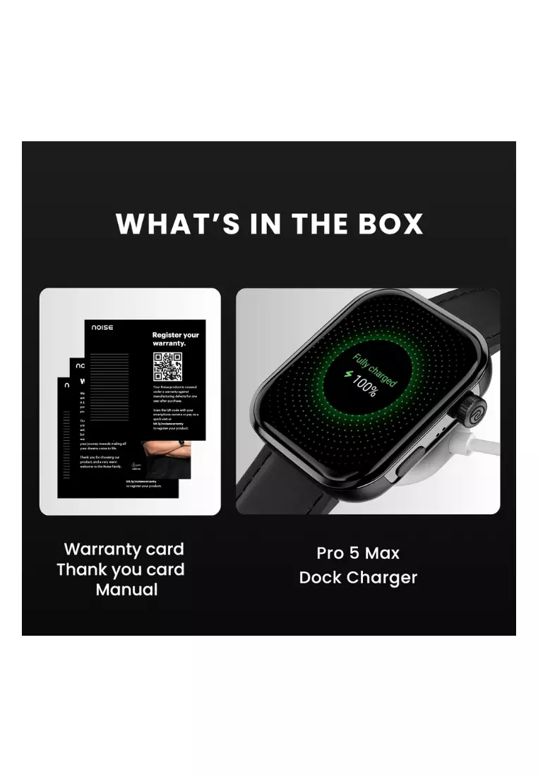 Buy Noise Noise ColorFit Pro 5 Max Smartwatch - Elite Silver 2024 ...