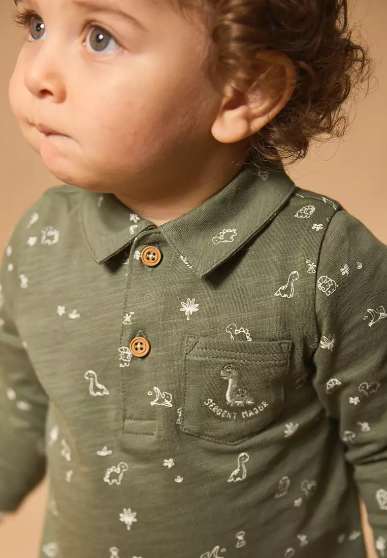 Buy Sergent Major Long-sleeved dinosaur polo shirt 2025 Online | ZALORA