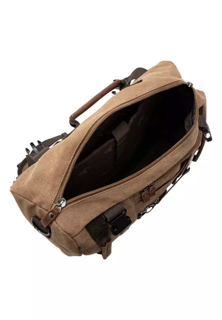 Buy Jack Studio Multifunction Canvas Leather Travel Hiking Backpack BAD ...