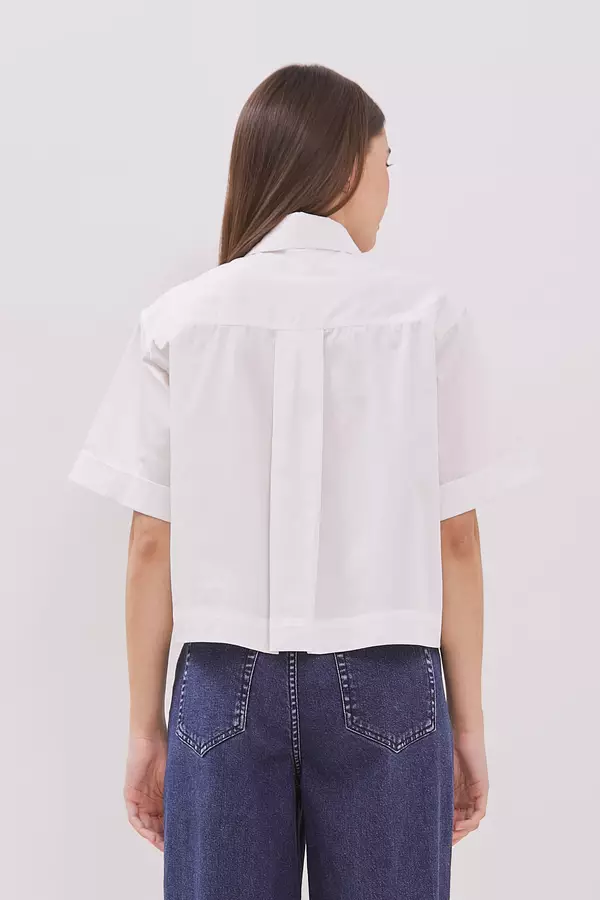 Jual Minimal MINIMAL - Dwei - Kemeja Oversize Pocket - Off White Colour ...