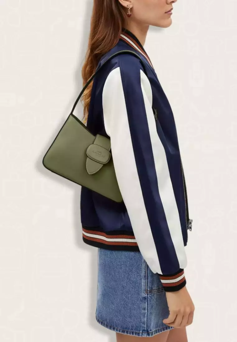 Jual Coach Coach Eliza Shoulder Bag With Leather Covered Closure ...