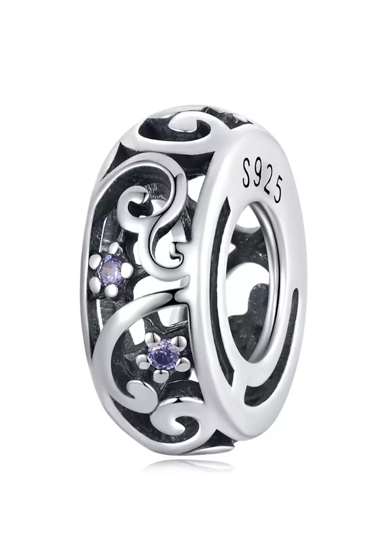 Buy 925 Signature Solid Silver Open Filigree Charm 2026 Online | ZALORA