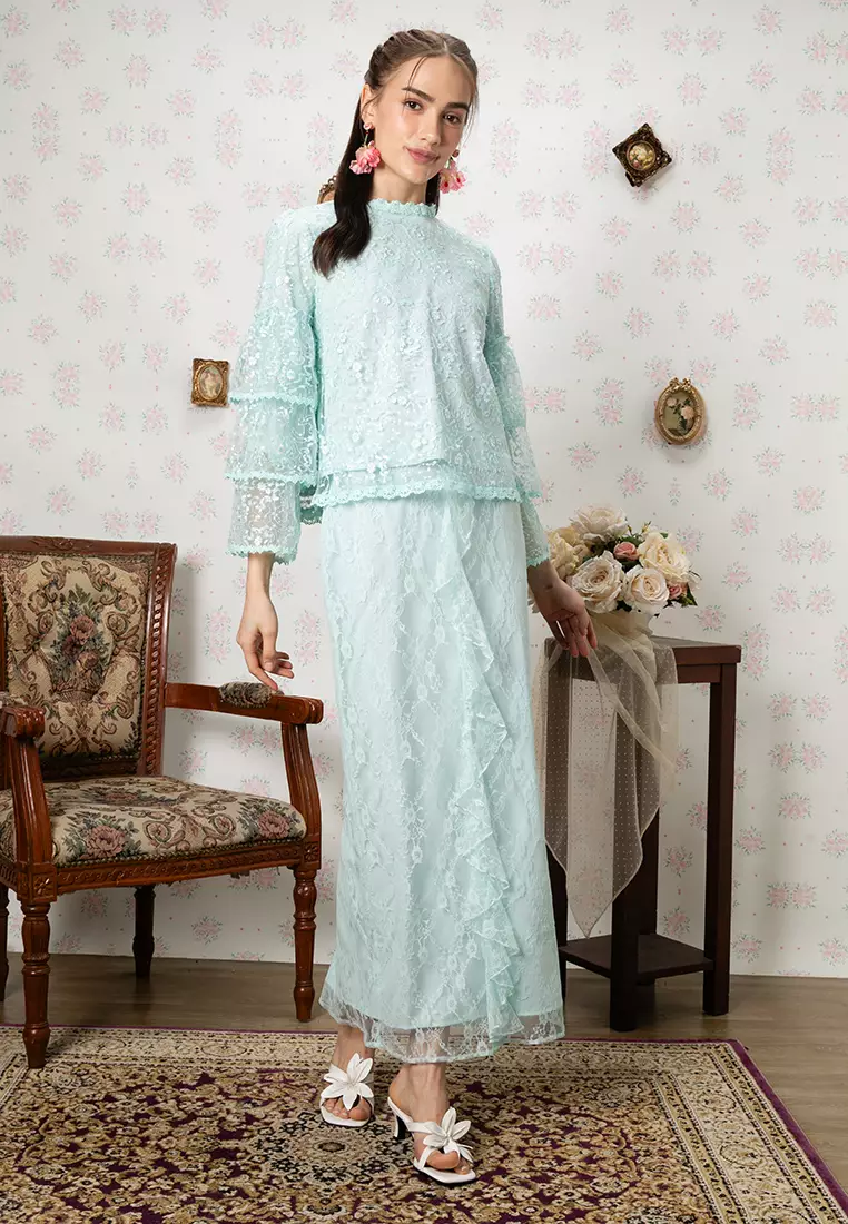 Buy Lubna Darina Sequins Top With Skirt Set Online Zalora Malaysia