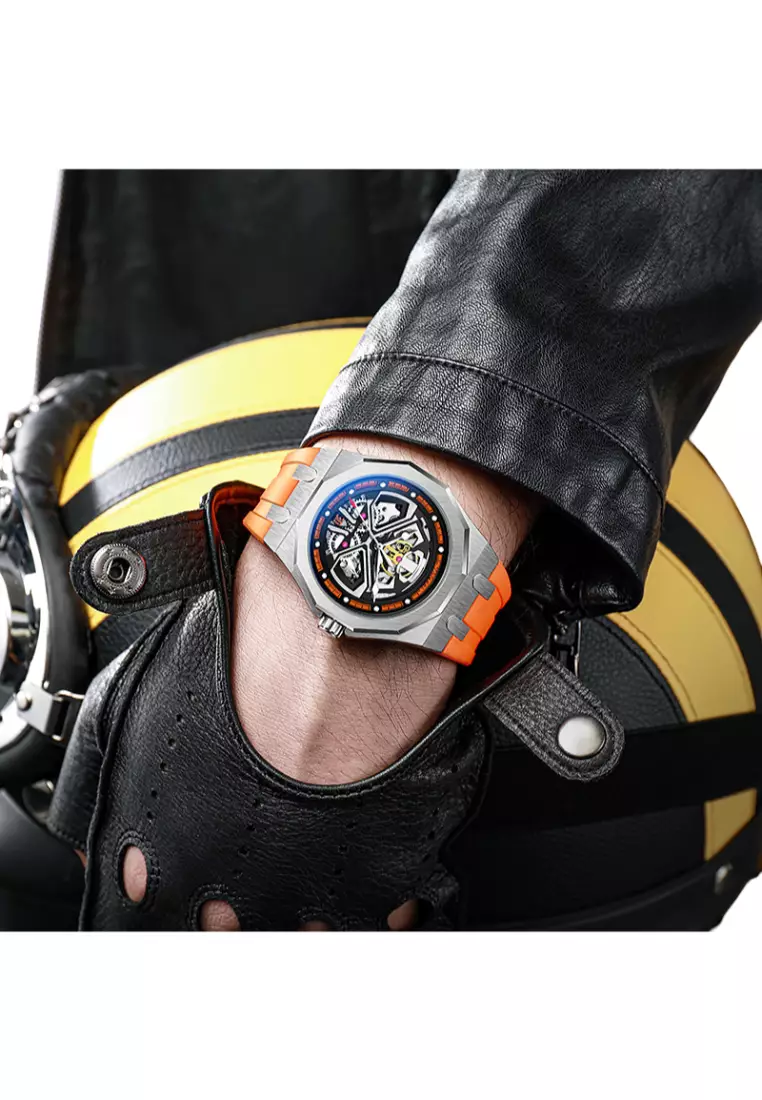 Buy OPCHIC Black Warrior Luminous Mechanical Watch 2025 Online | ZALORA ...