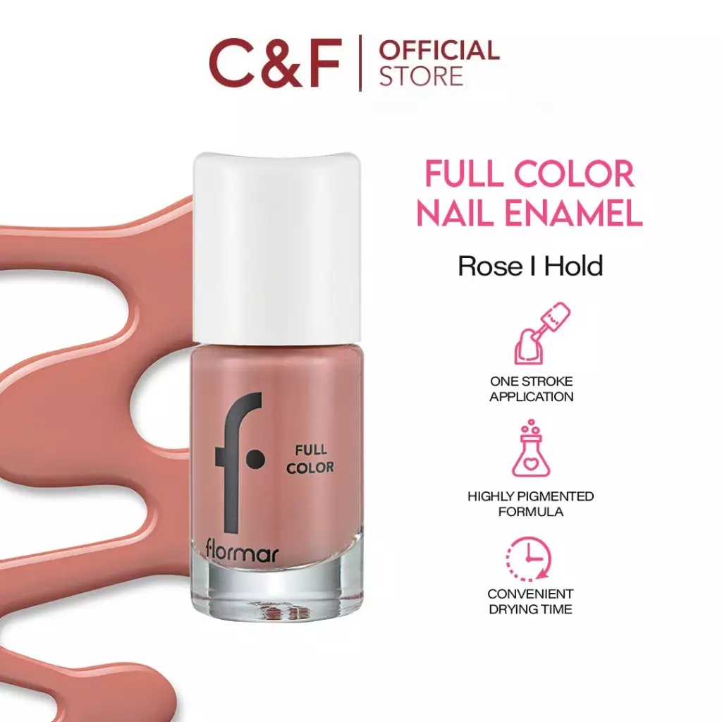 Jual FLORMAR Flormar Full Color Nail Enamel - FC04 Rose I Hold | Kutek Halal Certified Original ...