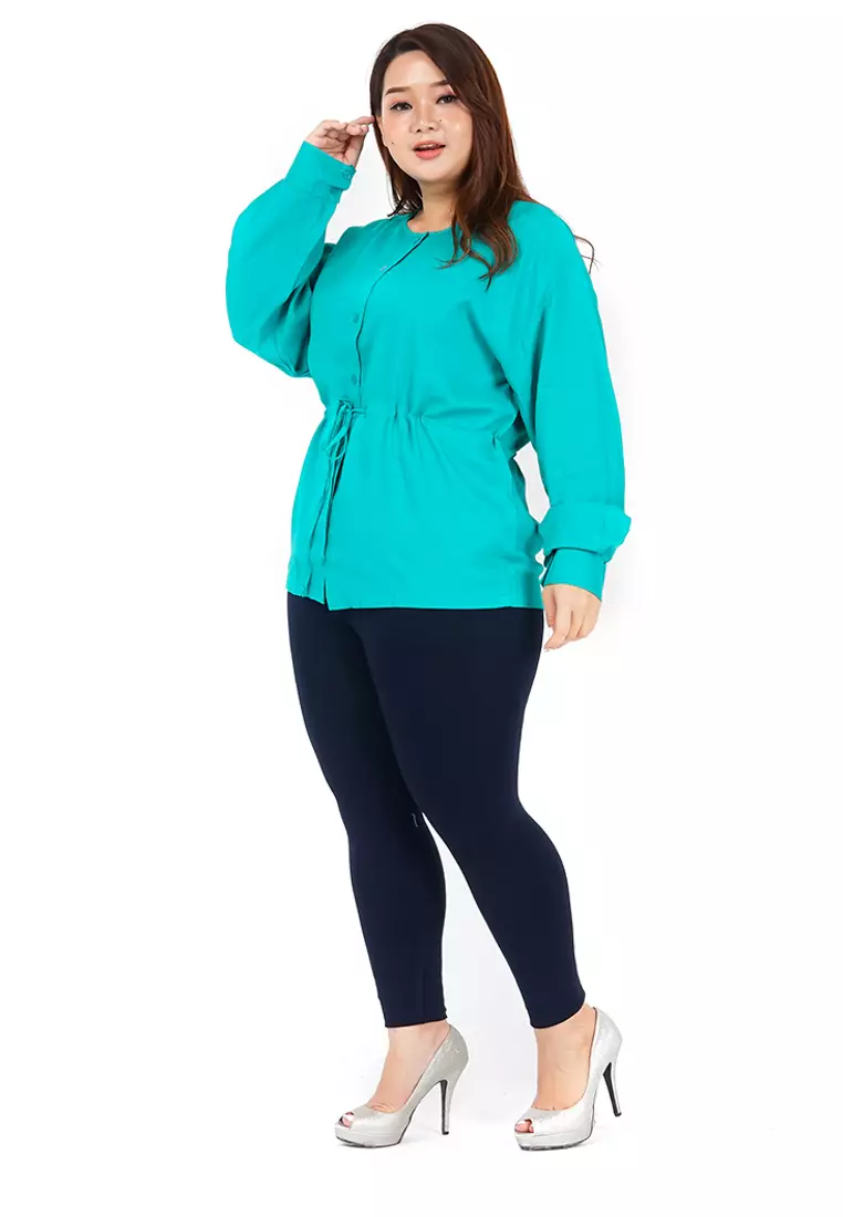 Jual Xtramiles Plus Size Blouse Anelis Green Original 2025 | ZALORA ...