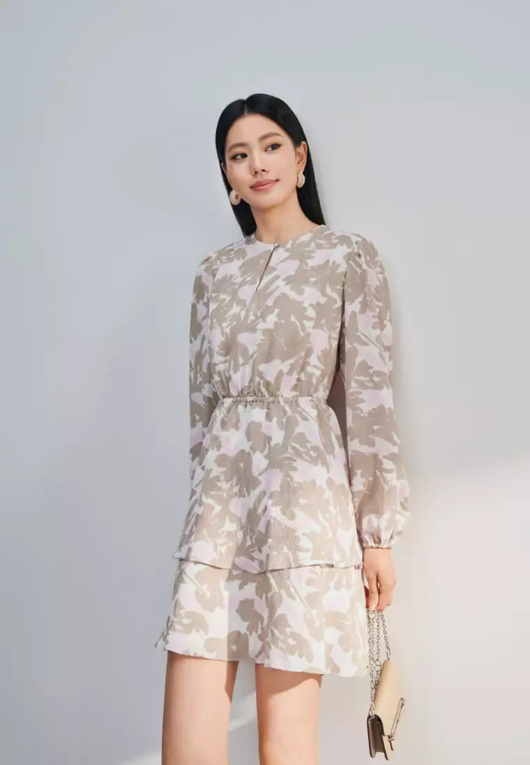 Buy G2000 Chiffon Floral Print Layered Dress 2025 Online | ZALORA ...
