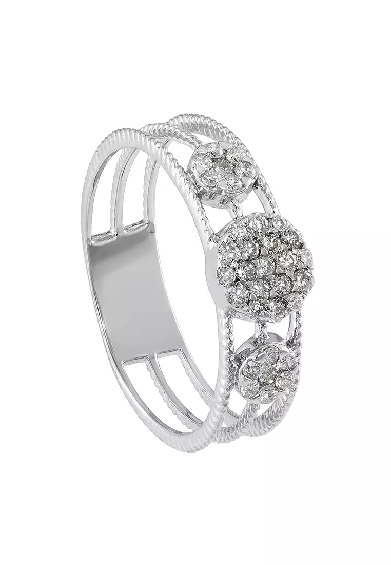 Buy HABIB HABIB Diamond Ring in 375/9K White Gold 271311224 Online ...
