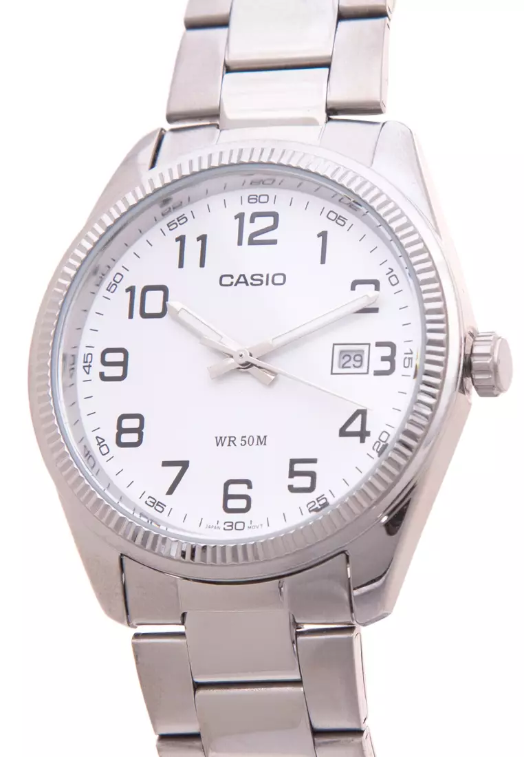 Casio Duro Mdv106 Casio Men's MTP-1302D-7BVDF Analog Watch - Stainless Steel With Mineral ...