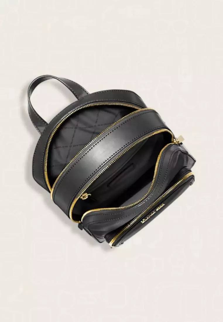 Jual Michael Kors Michael Kors Jaycee Medium Pebbled Leather Backpack Black Original 2024 ...