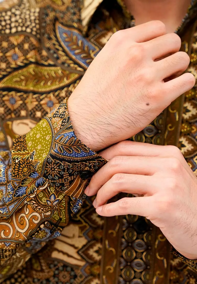 Jual Flike Batik Kemeja Batik Tangan Panjang Motif Amaraloka Original ...