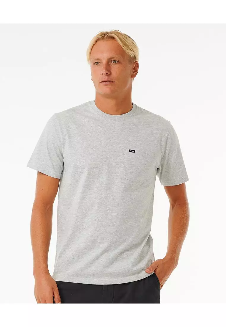 Buy Rip Curl Men Plain Pocket Tee 0BTMTE-GREY MARLE Online | ZALORA ...