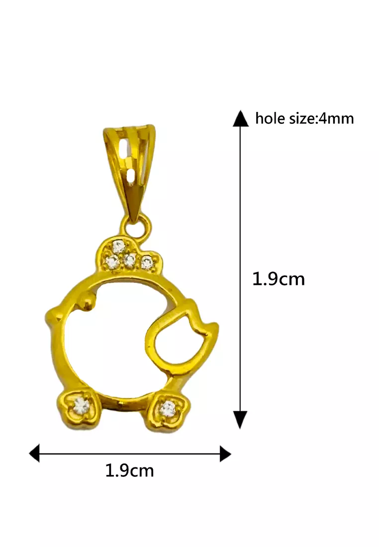Buy LITZ LITZ 916 (22K) Gold Chicken Pendant GP0652 (1.51g+/-) Online | ZALORA Malaysia
