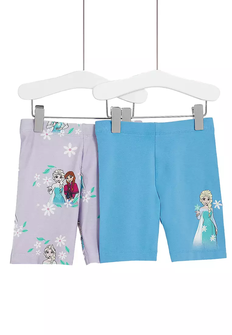Jual Marks & Spencer 2pk Cotton Rich Frozen™ Cycling Shorts Original ...