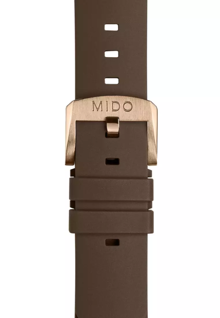 Buy Mido Mido Multifort TV Big Date Brown Dial Brown Rubber Band ...