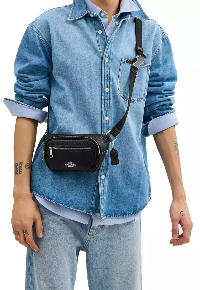 Buy Coach Elias Mini Belt Bag in Black CR190 2025 Online | ZALORA ...
