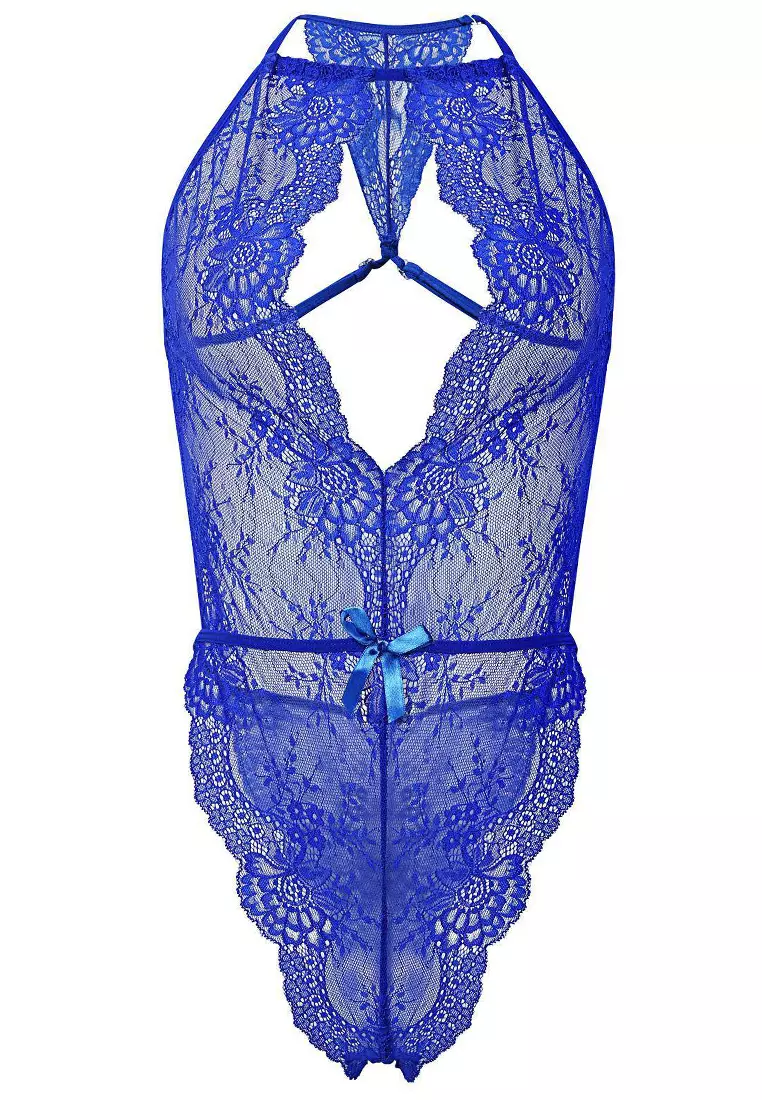 Buy Lycka Ldb4034 Lady One Piece Sexy Lace Bodysuit Nightwear Blue