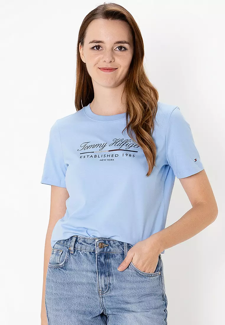 Buy Tommy Hilfiger Regular Script Graphic T-Shirt 2024 Online | ZALORA