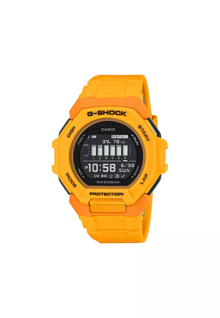 Buy G-Shock G-Squad Men Digital Watch GBD-300-9 Orange Resin Strap w ...