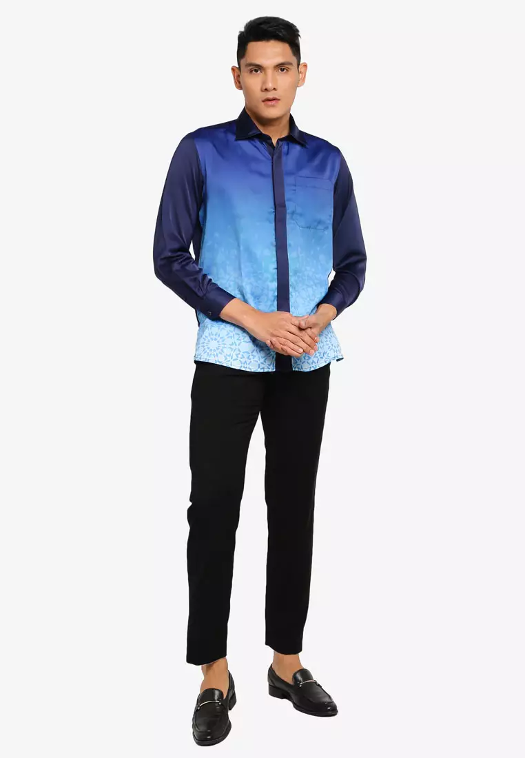 Buy Gene Martino Long Sleeve Batik 2025 Online | ZALORA