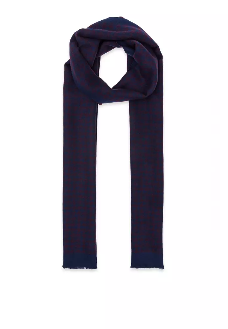 Buy Avva Mens Claret Red Pattern Shawl Scarf 2024 Online | ZALORA ...