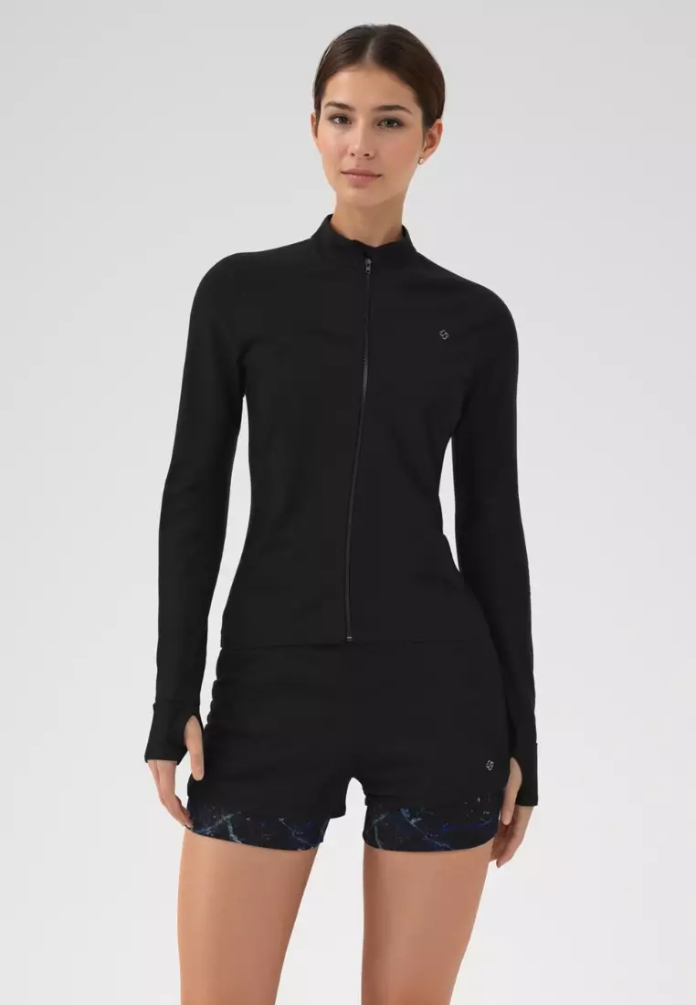 Buy Sunseeker Black Solid Slim Fit Zip Jacket 2026 Online | ZALORA ...