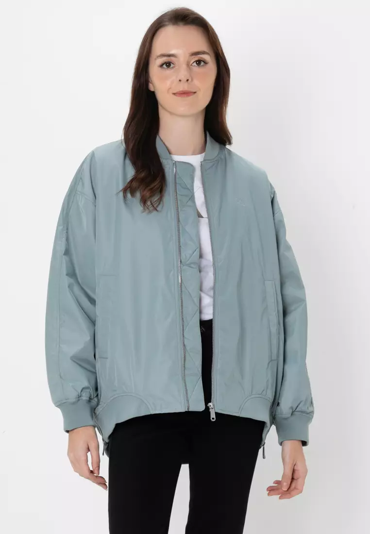 Buy Calvin Klein Long Bomber Jacket - Calvin Klein Jeans Online ...