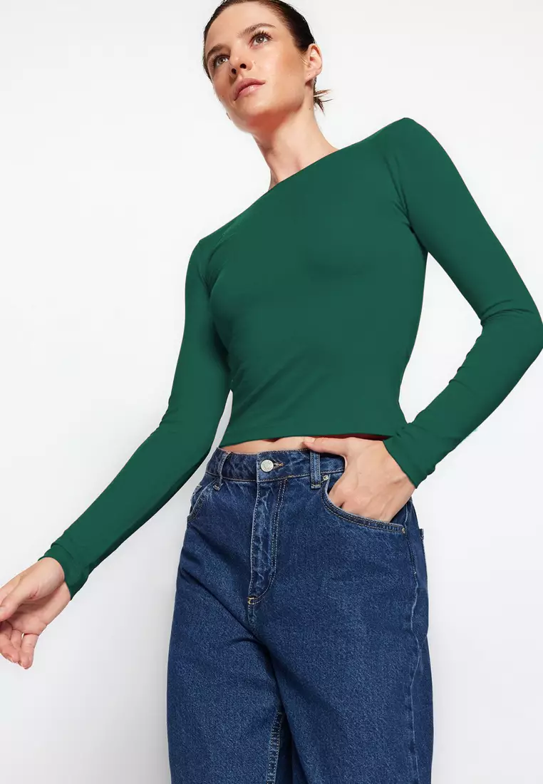 Buy Trendyol Low Back Fitted Top 2025 Online | ZALORA