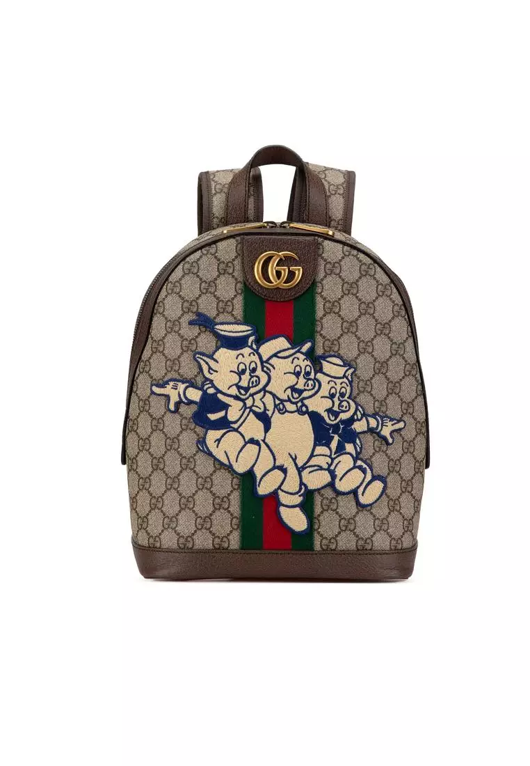 Gucci Pre-Loved Disney x GG Supreme Small Backpack Authentic Three ...