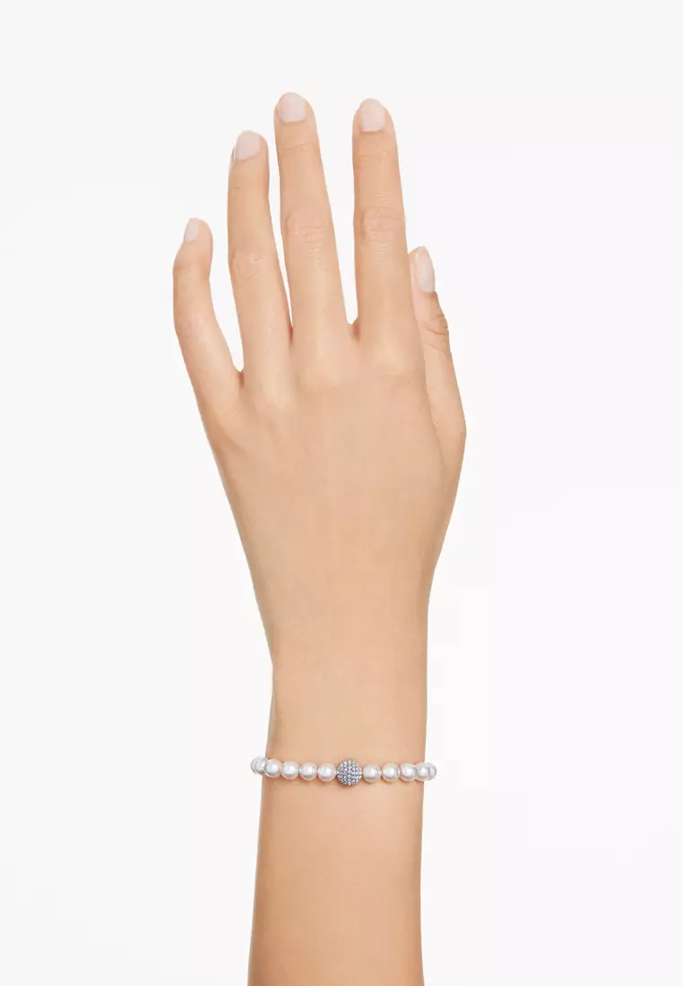 Buy Swarovski Swarovski Remix Collection strand, White, Rhodium plated ...