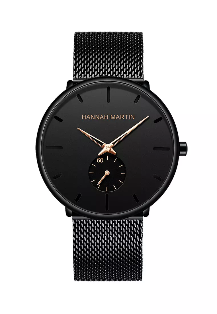 Buy HANNAH MARTIN Element 40 Men Business Quartz Watch Online | ZALORA ...