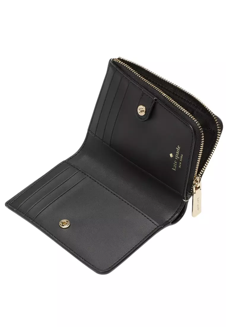 Buy Kate Spade Spade Flower Small L-zip Wallet - Black 2026 Online | ZALORA