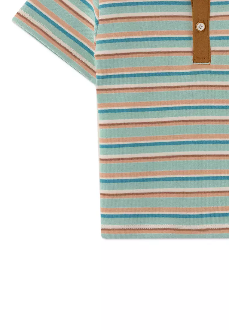 Buy Gingersnaps Baby Boys Stripey Fine Rib Polo 2025 Online | ZALORA Philippines