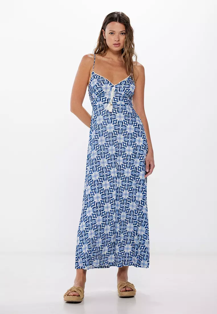 Buy Springfield Geometric Print Midi Dress 2024 Online | ZALORA Philippines