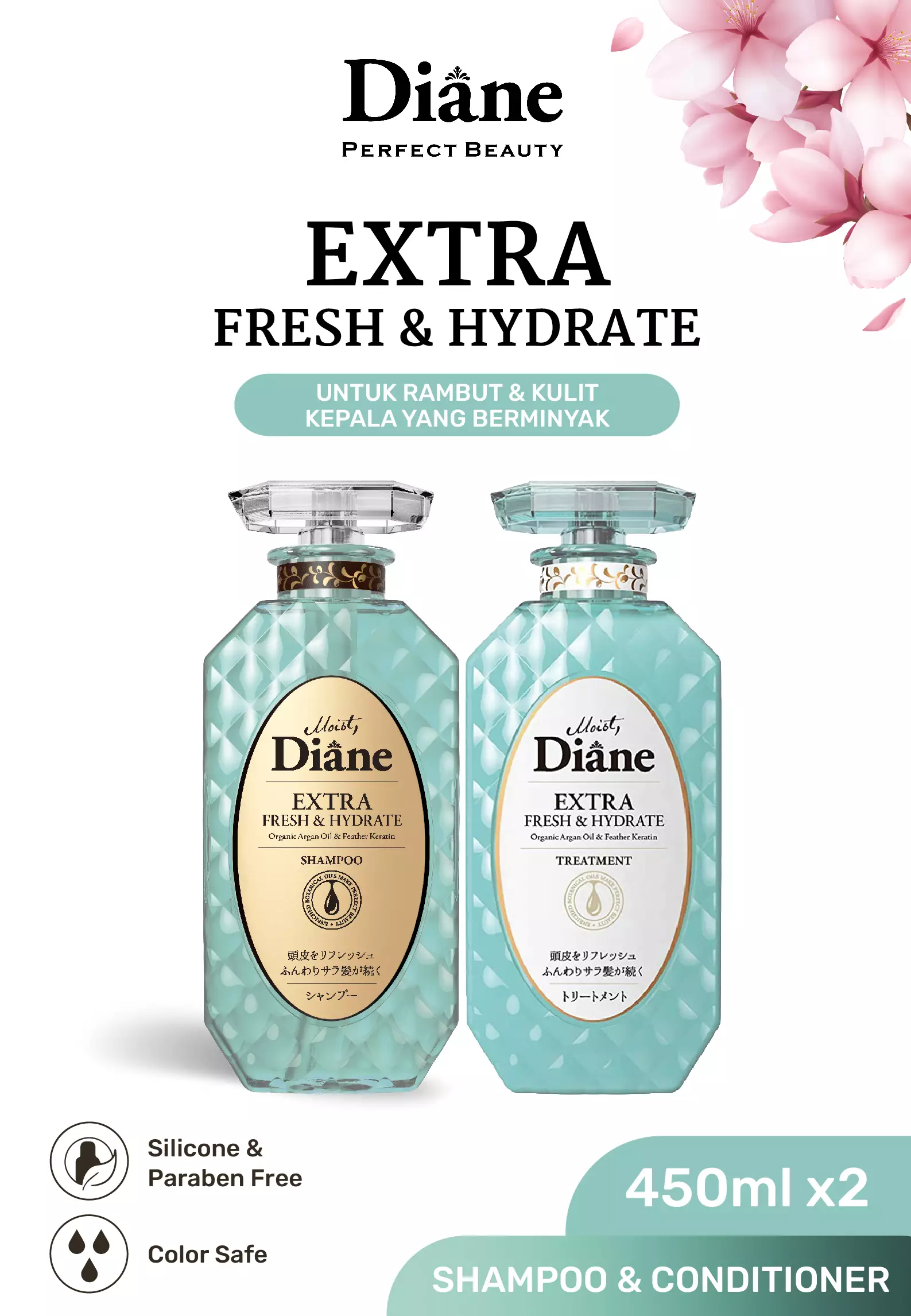 Jual Moist Diane PAKET Moist Diane EXTRA FRESH & HYDRATE Shampoo ...