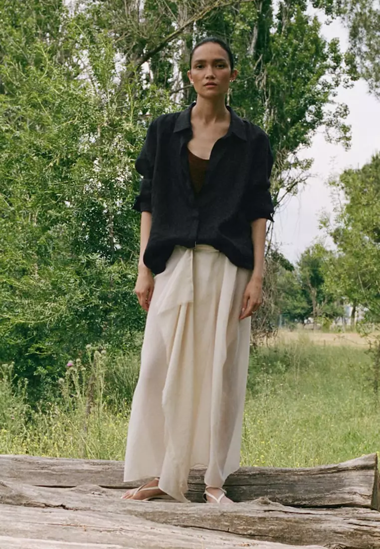 Buy Mango Plain Shawl with Frayed Ends 2025 Online | ZALORA